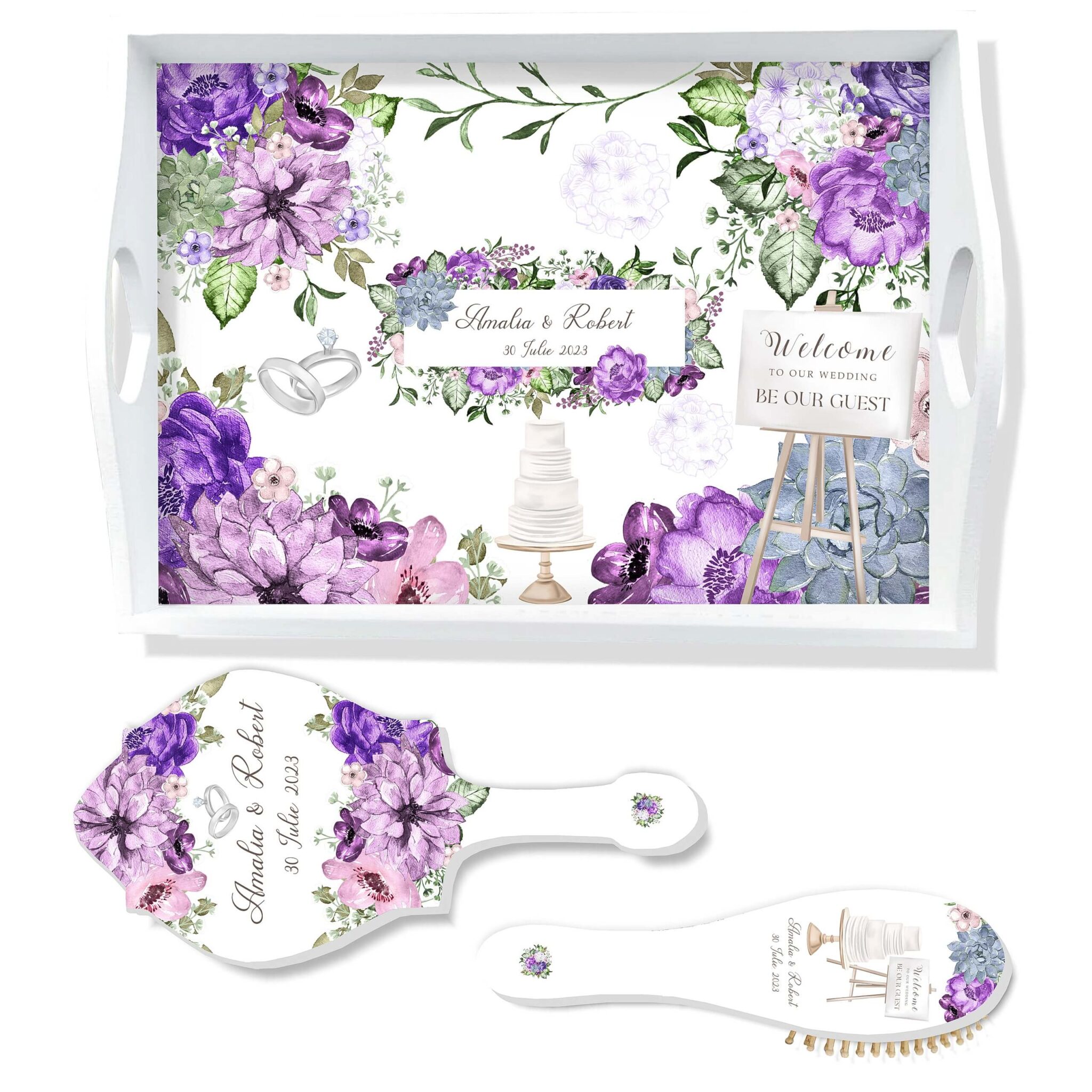 Set Gatit Mireasa • Violet Wedding • Tavite Personalizate